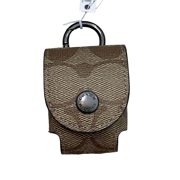Coach | Bags | Coach Airpods Earbuds Case With Key Ring Clip In ...